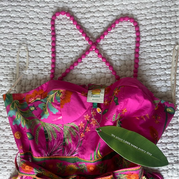 FARM Rio | Dresses | Nwt Farm Rio Pink Midi Dress | Poshmark